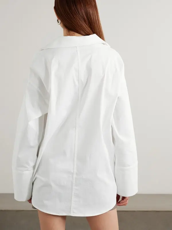 Tove Luisa Cotton-blend Poplin Shirt - White
