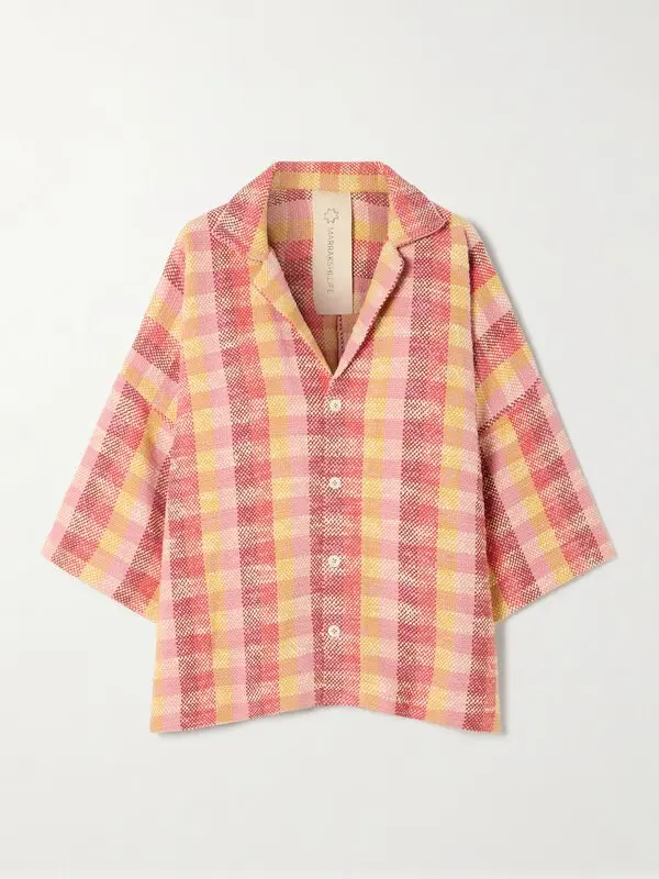 MARRAKSHI LIFE Camp Checked Cotton Shirt