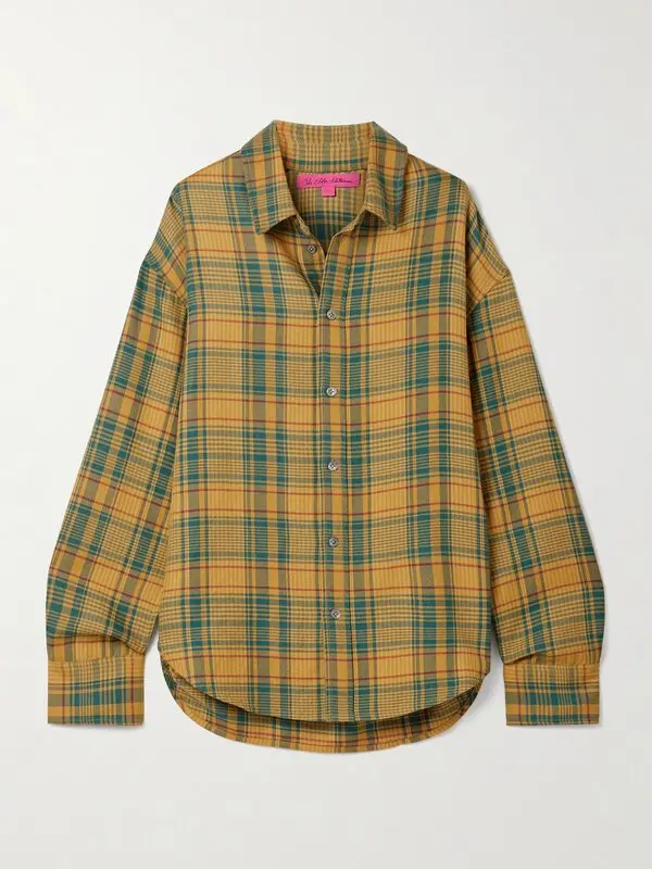 THE ELDER STATESMAN Checked Cashmere And Wool-blend Shirt