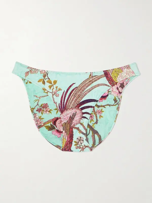 SKIMS Roberto Cavalli Signature Swim Mid-coverage Briefs - Multi