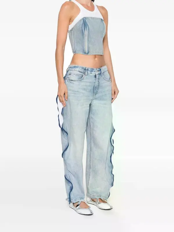 Alexander Wang Zip-detail Perforated-panel Jeans