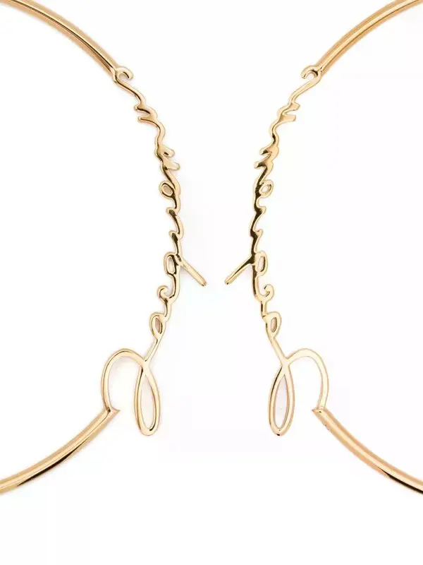 Jacquemus Logo-lettering Hoop Earrings