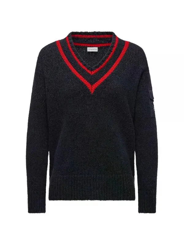 Moncler V-neck Jumper - Black