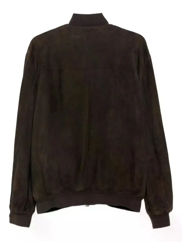 Canali Suede Bomber Jacket