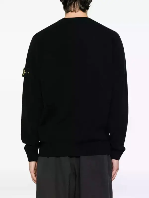 Stone Island Logo-patch Crew-neck Sweater