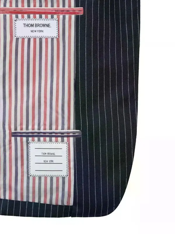 Thom Browne Pinstriped Fitted Jacket