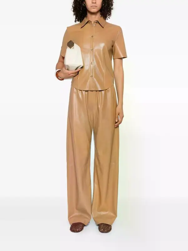 Nanushka Clare Short-sleeve Shirt - Neutrals