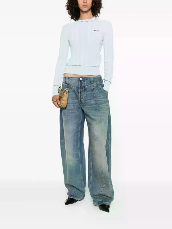 Alexander McQueen Whiskering-effect Jeans - Blue