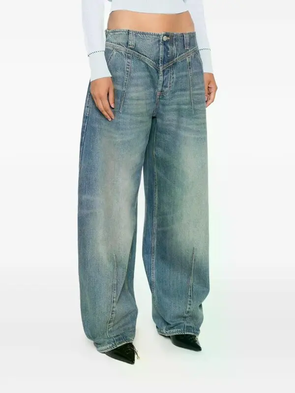 Alexander McQueen Whiskering-effect Jeans - Blue