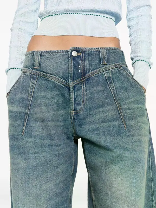 Alexander McQueen Whiskering-effect Jeans - Blue