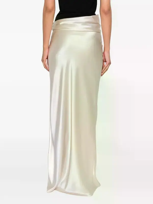 Nanushka Letto Draped-detail Maxi Skirt - Neutrals
