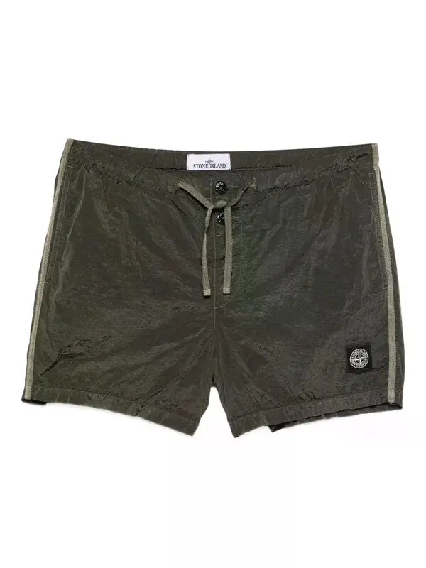 Stone Island Logo-patch Swim Shorts - Green