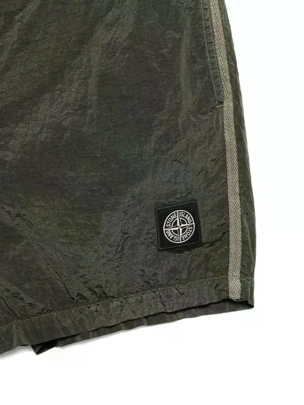Stone Island Logo-patch Swim Shorts - Green