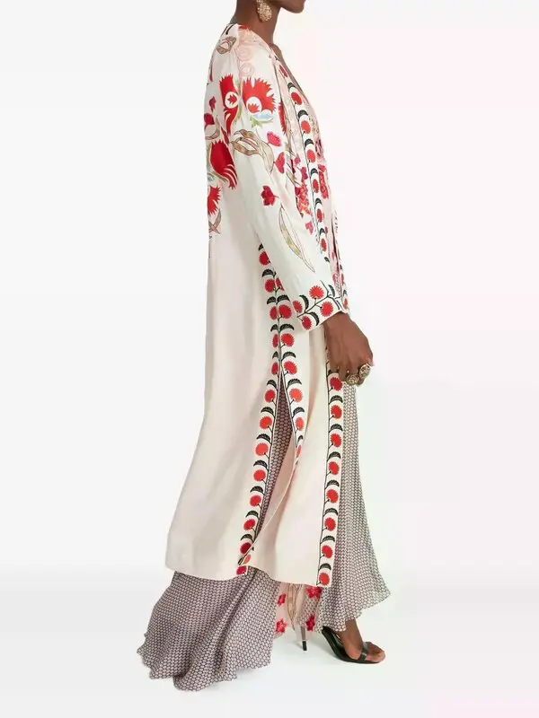 TEMPERLEY LONDON Remi Embroidered Long Coat - White