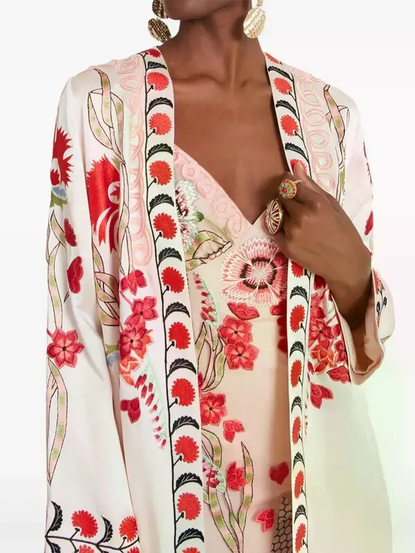 TEMPERLEY LONDON Remi Embroidered Long Coat - White