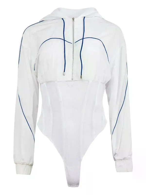 Fleur Du Mal Trackstar Bodysuit - White