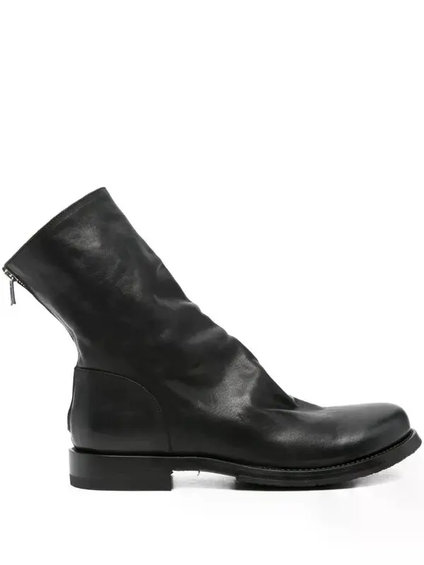 SHOTO Side-zip Leather Boots