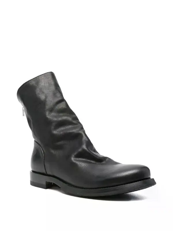SHOTO Side-zip Leather Boots