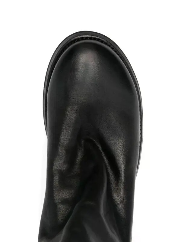 SHOTO Side-zip Leather Boots