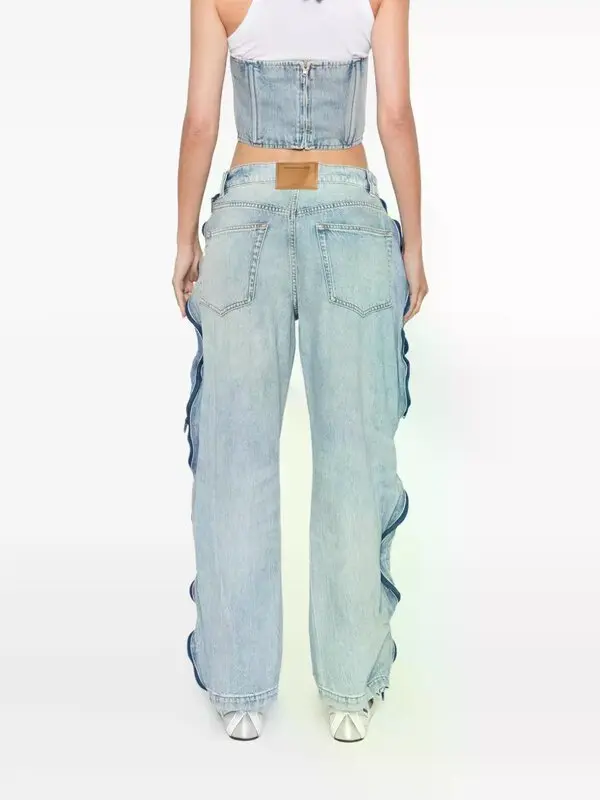 Alexander Wang Zip-detail Perforated-panel Jeans
