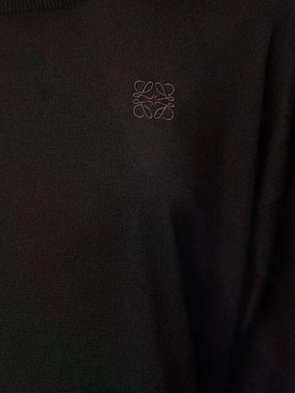 Loewe Embroidered Jumper - Brown