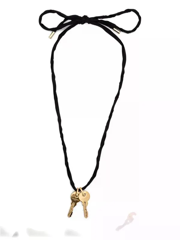Carven Key-charm Necklace - Black