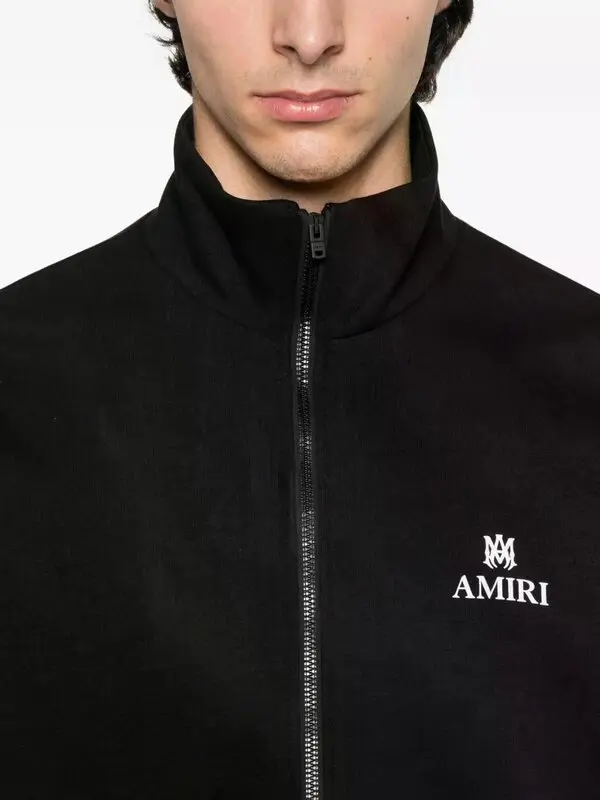 Amiri Embroidered-logo Zip Up Sweatshirt