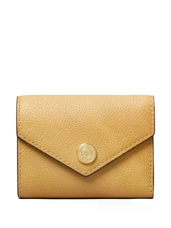 Tory Burch Pebble Textured Leather Envelope Wallet - Brown
