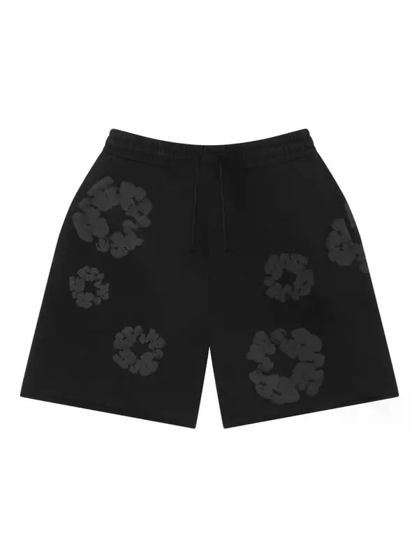 DENIM TEARS Mono Wreath Shorts - Black