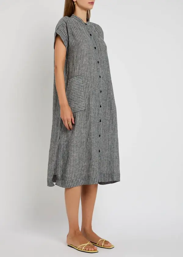 linen lilac dress Sleeper Off-The-Shoulder Atlanta Midi Dress - Purple