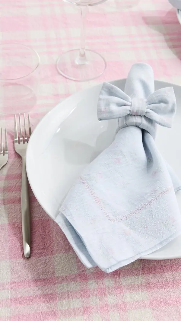 LoveShackFancy Yarn Dye Printed Napkin Set