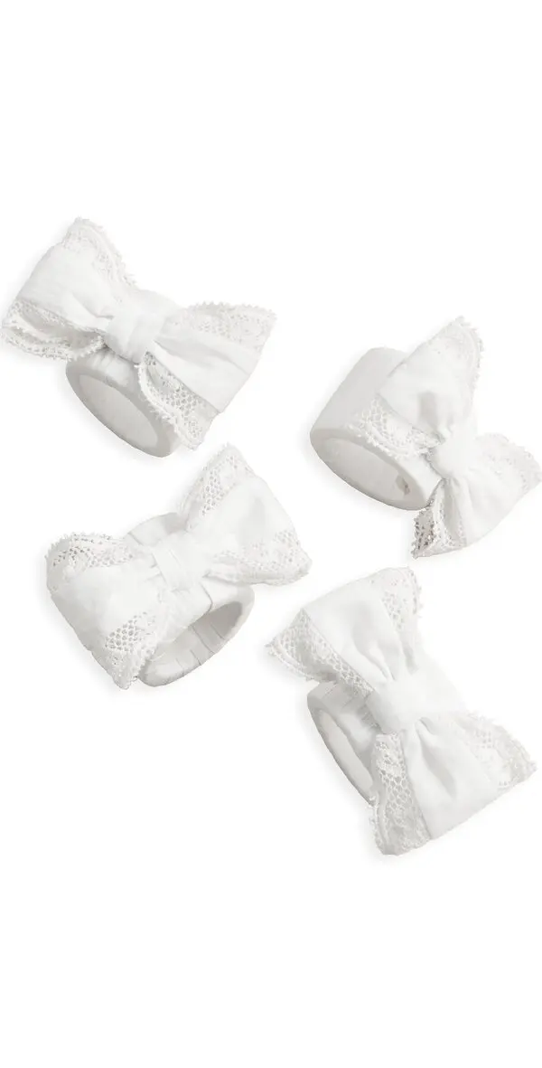 LoveShackFancy Napkin Rings - White