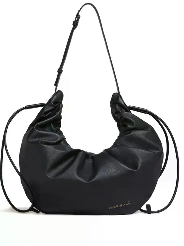 Marni Leather Shoulder Bag - Black