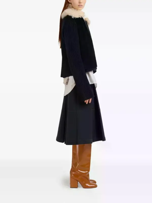 Marni Fur-collared Zip Jacket
