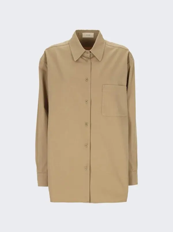 THE ROW Tansy Oversized Cotton Cashmere Twill Shirt