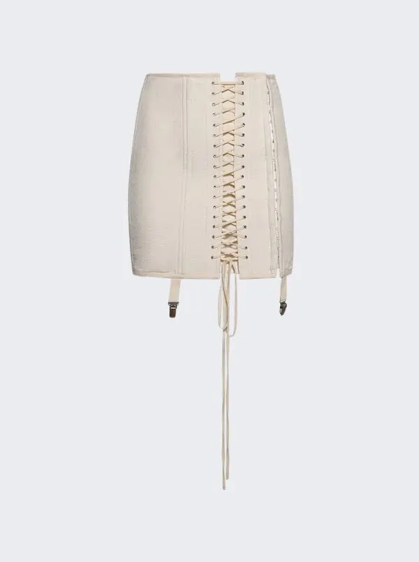 ANGELICA MONTINI Corset Mini Skirt - White