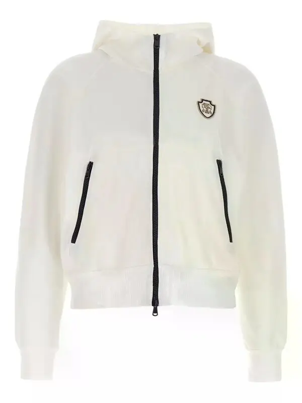 Brunello Cucinelli Patch-pocket Zip-up Hooded Jacket - White