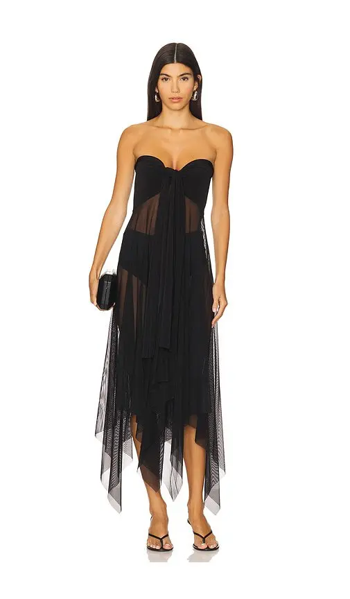 Norma Kamali Convertible Combo Dress - Black