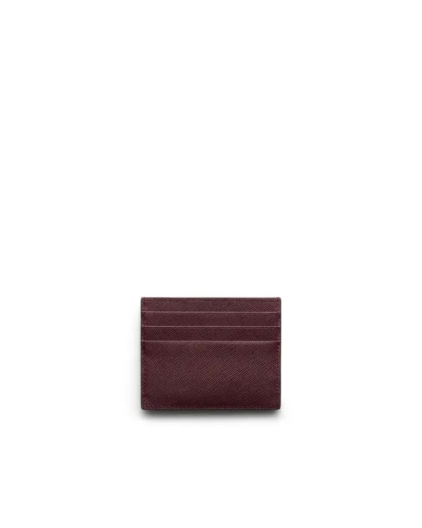 Prada Saffiano Leather Card Holder - Red
