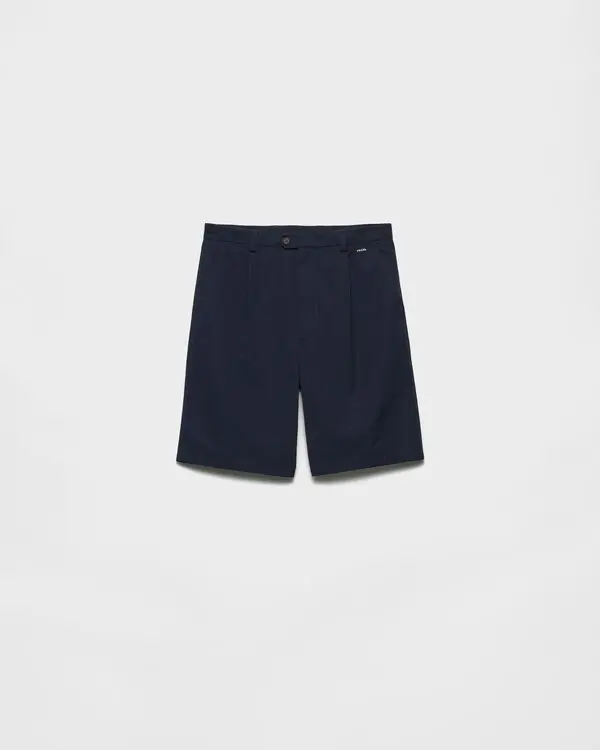 Prada Vintage-effect Cotton Bermudas