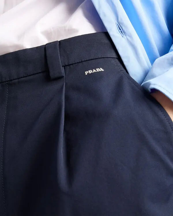 Prada Vintage-effect Cotton Bermudas