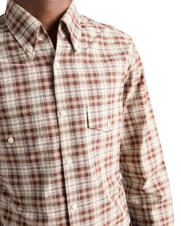Prada Checked Cotton Button-down Hirt