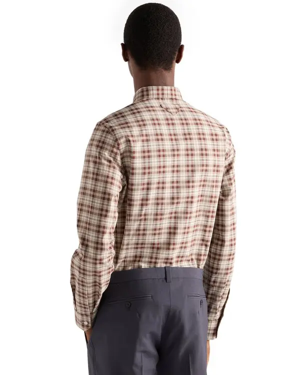 Prada Checked Cotton Button-down Hirt