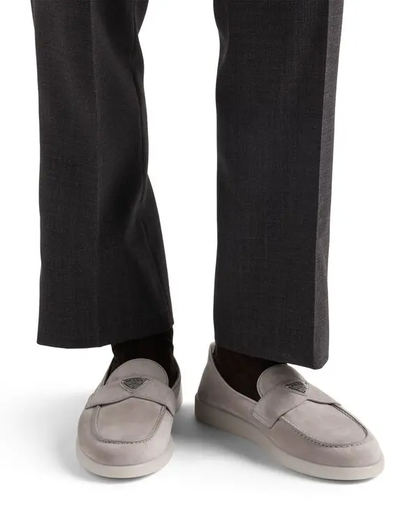 Prada Suede Loafers - Grey