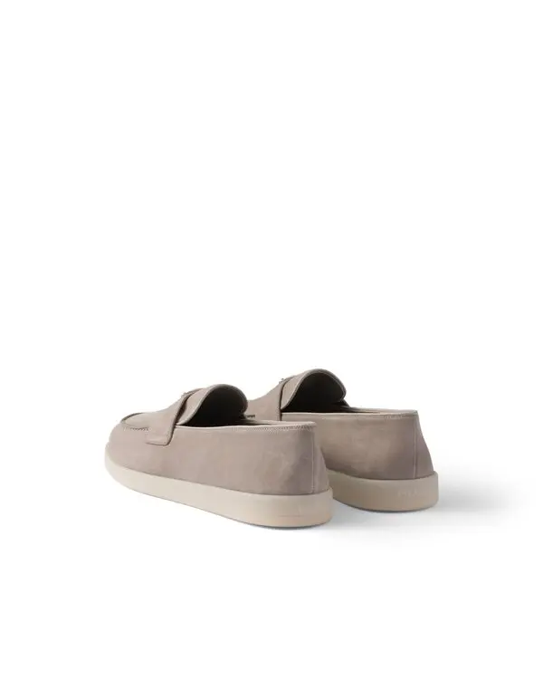Prada Suede Loafers - Grey