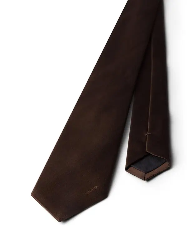 Prada Satin Tie - Brown