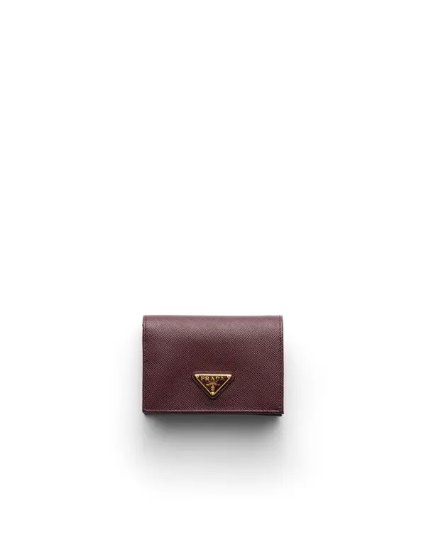Prada Small Saffiano Leather Wallet - Red