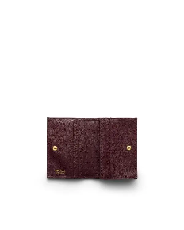 Prada Small Saffiano Leather Wallet - Red