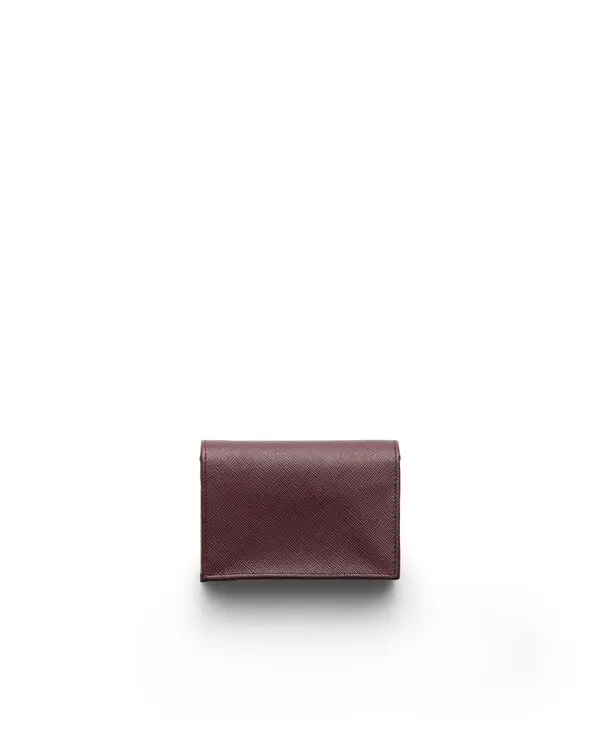 Prada Small Saffiano Leather Wallet - Red