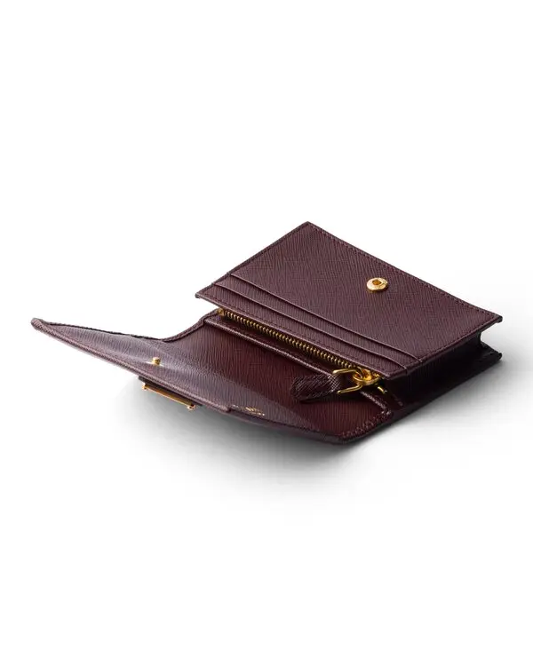 Prada Small Saffiano Leather Wallet - Red